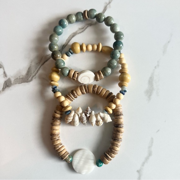 the happy bead co | Jewelry | Coastal Bracelet Stack | Poshmark